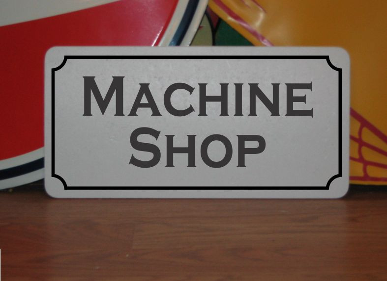 MACHINE SHOP Metal 6"x12" Sign for Door or Window | eBay