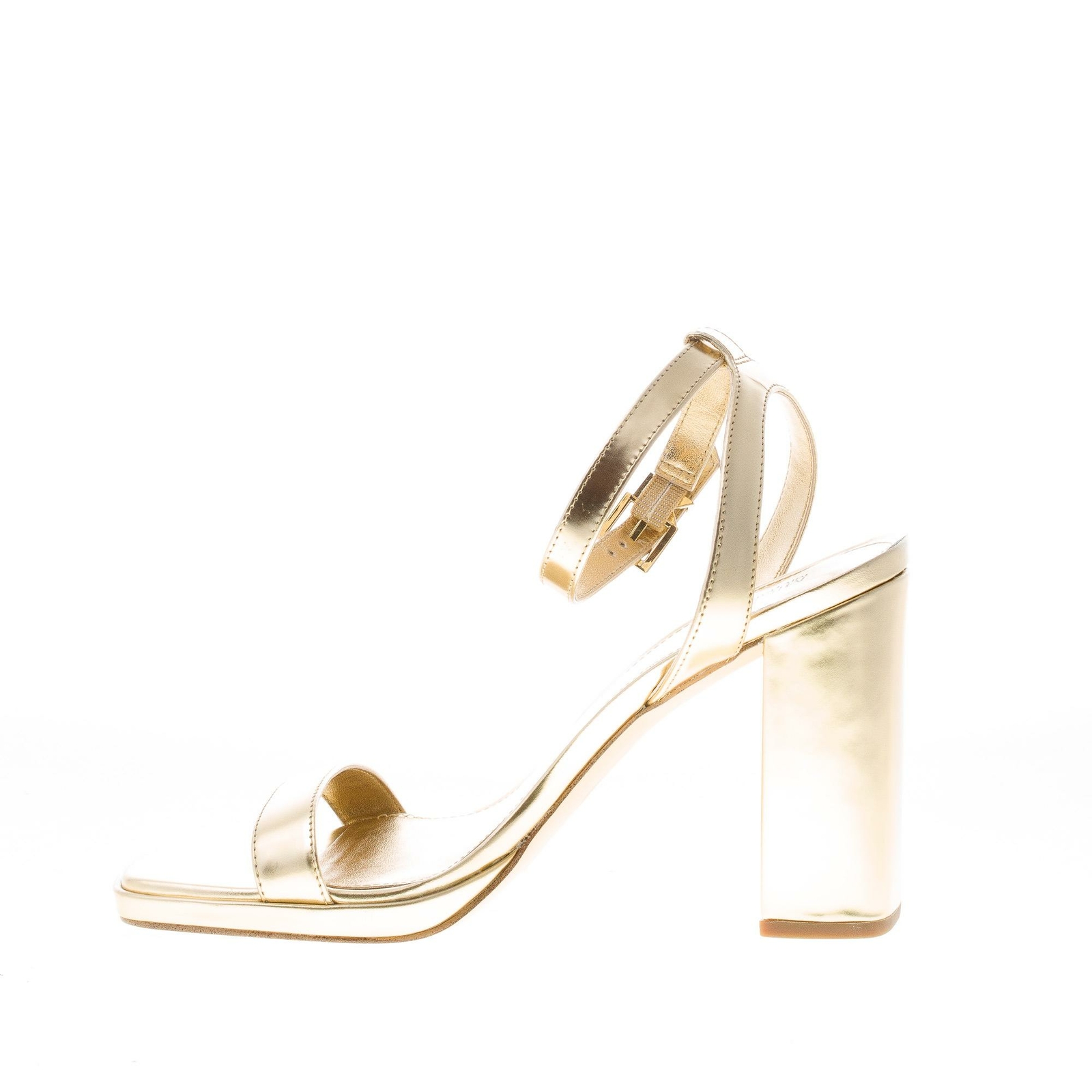 MICHAEL KORS women shoes Angela Ankle Strap gold metallic leather ...
