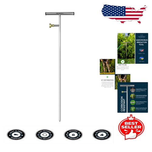 Deep Root Irrigator with T-Style Handle - 1-Piece Stainless Steel for ...