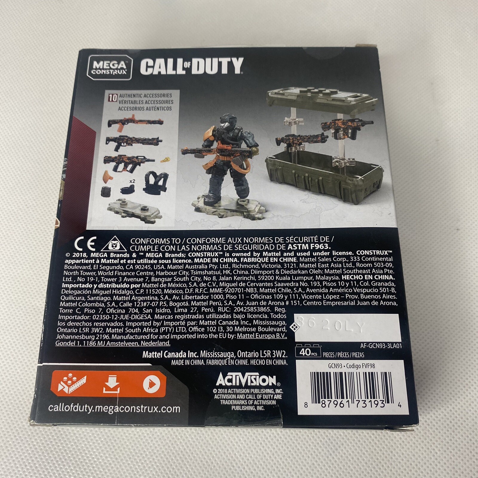 Mega Construx Call Of Duty Firebreak Weapon Crate Building Set 40 Pcs ...