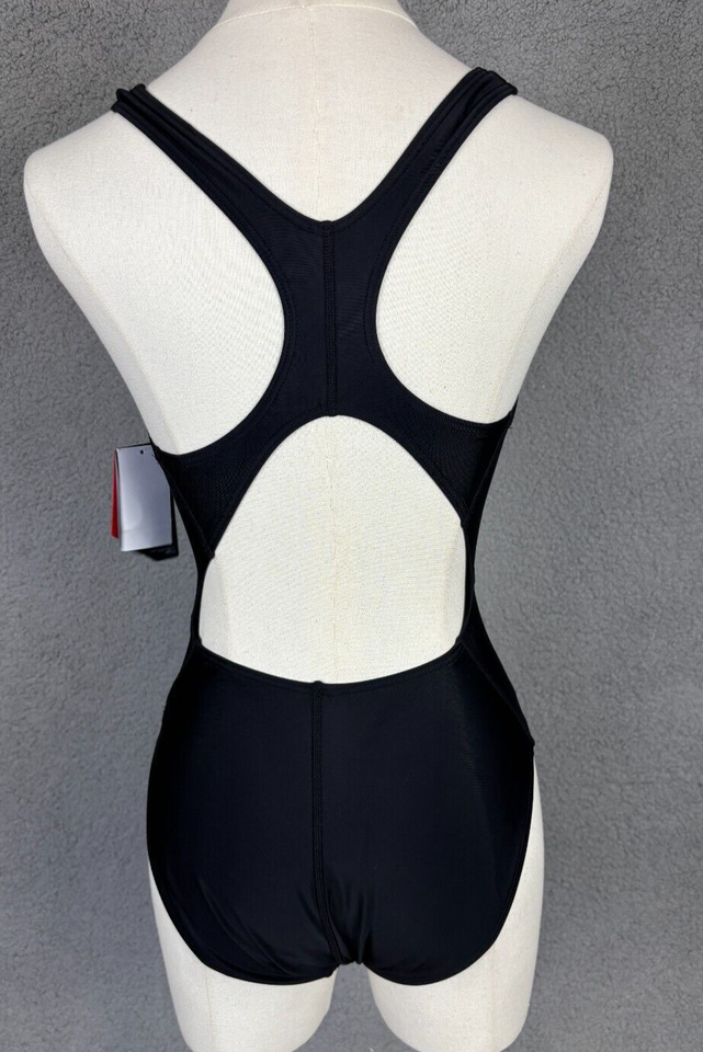 TYR Women's TYReco Solid Maxfit Swimsuit keyhole Back Black 32 New With ...