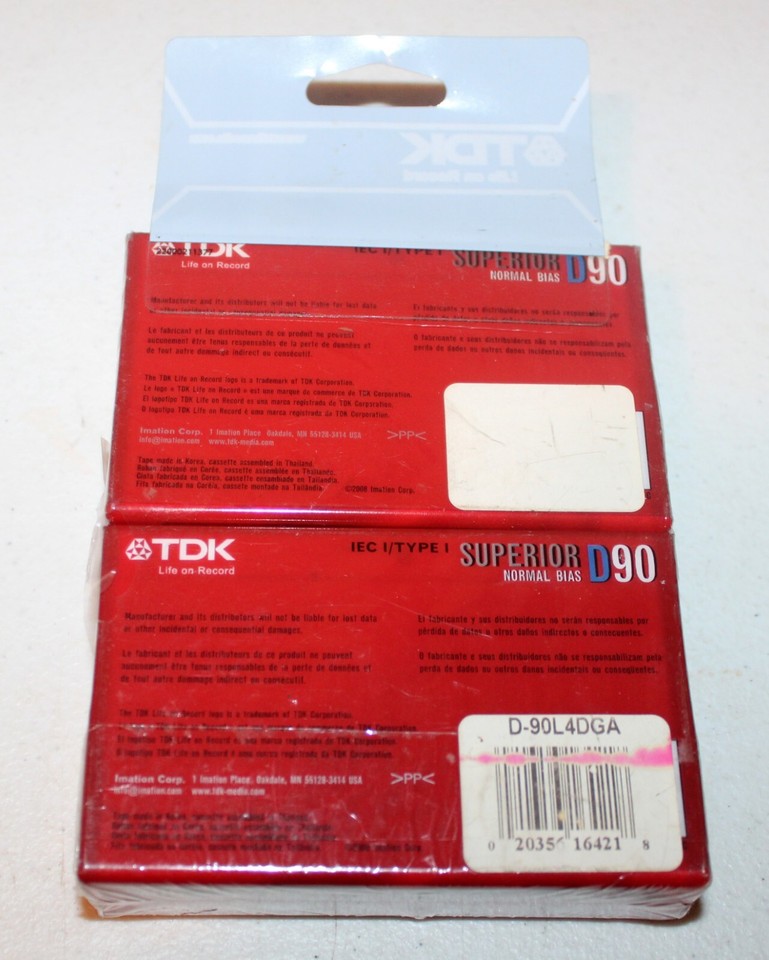TDK Superior Normal Bias D90 Audio Tape 4 Pack Sealed NEW | eBay