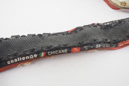 Challenge Chicane 700c x 33mm Tubular Cyclocross Bike Tire Red Sidewall ...