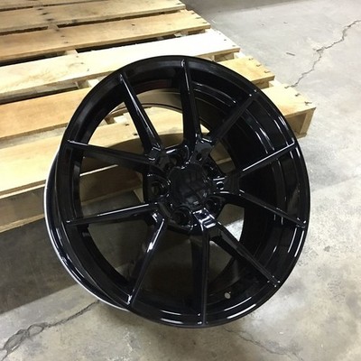 19" GLOSS BLACK RIMS WHEELS STAGGERED M3 CS STYLE FITS BMW 323 325 328I ...