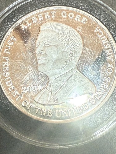 1 oz .999 Silver Round 2001 George Bush Al Gore 43rd Presidents Coin ...