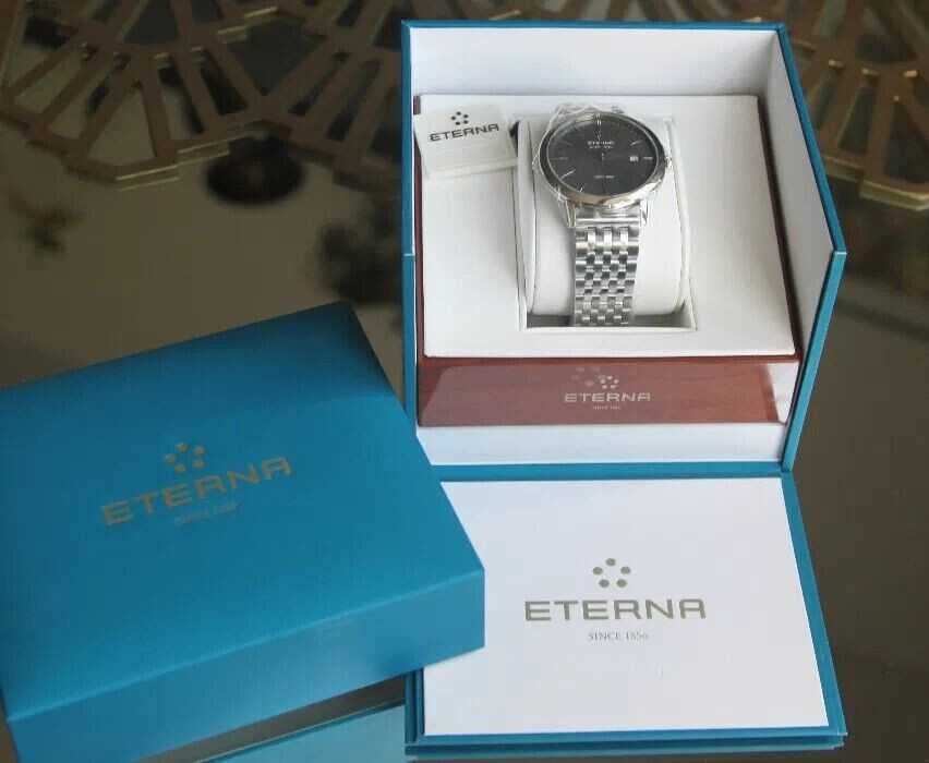 Eterna Eternity Men's Swiss Made Automatic Slim Classic Dress Watch ...