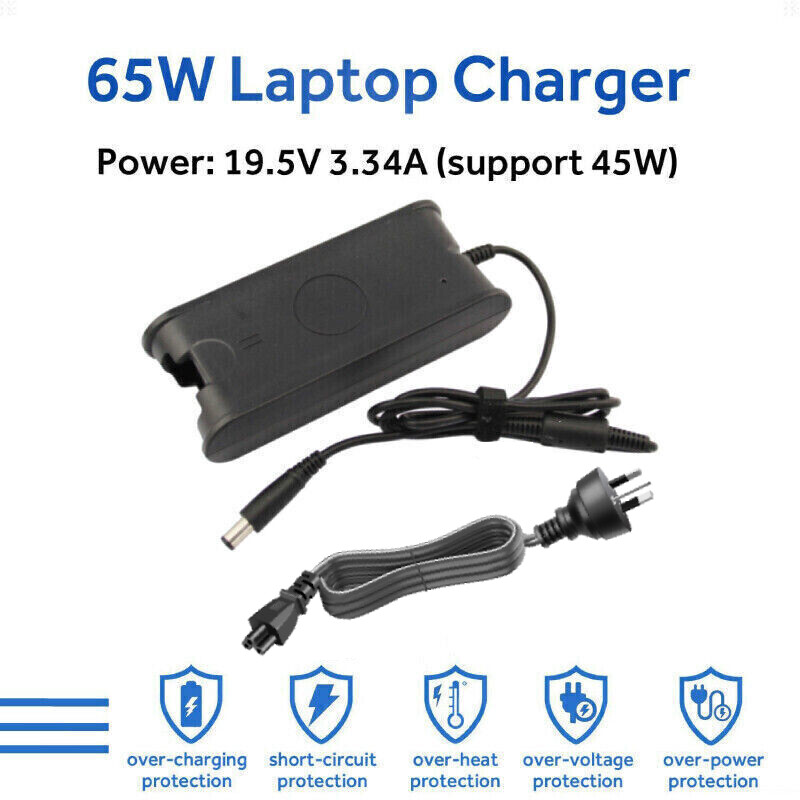65W Charger For Dell Latitude 3400 3301 3500 Laptop Power Supply AC ...