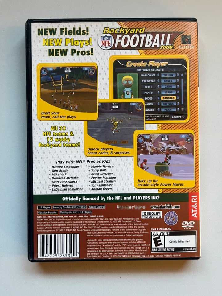 Backyard Football 2006 (Sony PlayStation 2, 2005) 742725265349| eBay