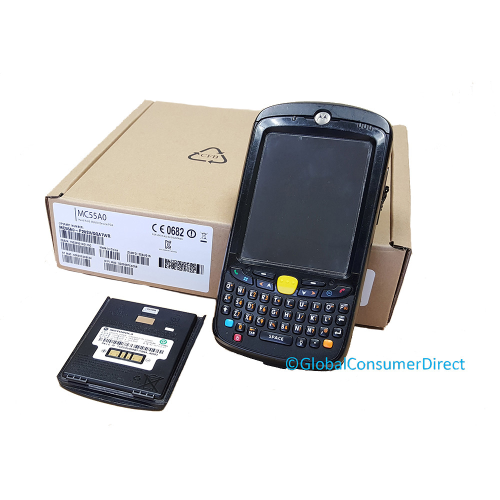 Motorola MC55A0-P20SWQQA7WR 1D PDA MC55A Barcode Scanner +CRADLE ...