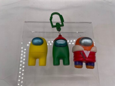 Lot of 3 Among Us Crewmates Figures Plastic PVC Toys Yellow Green ...