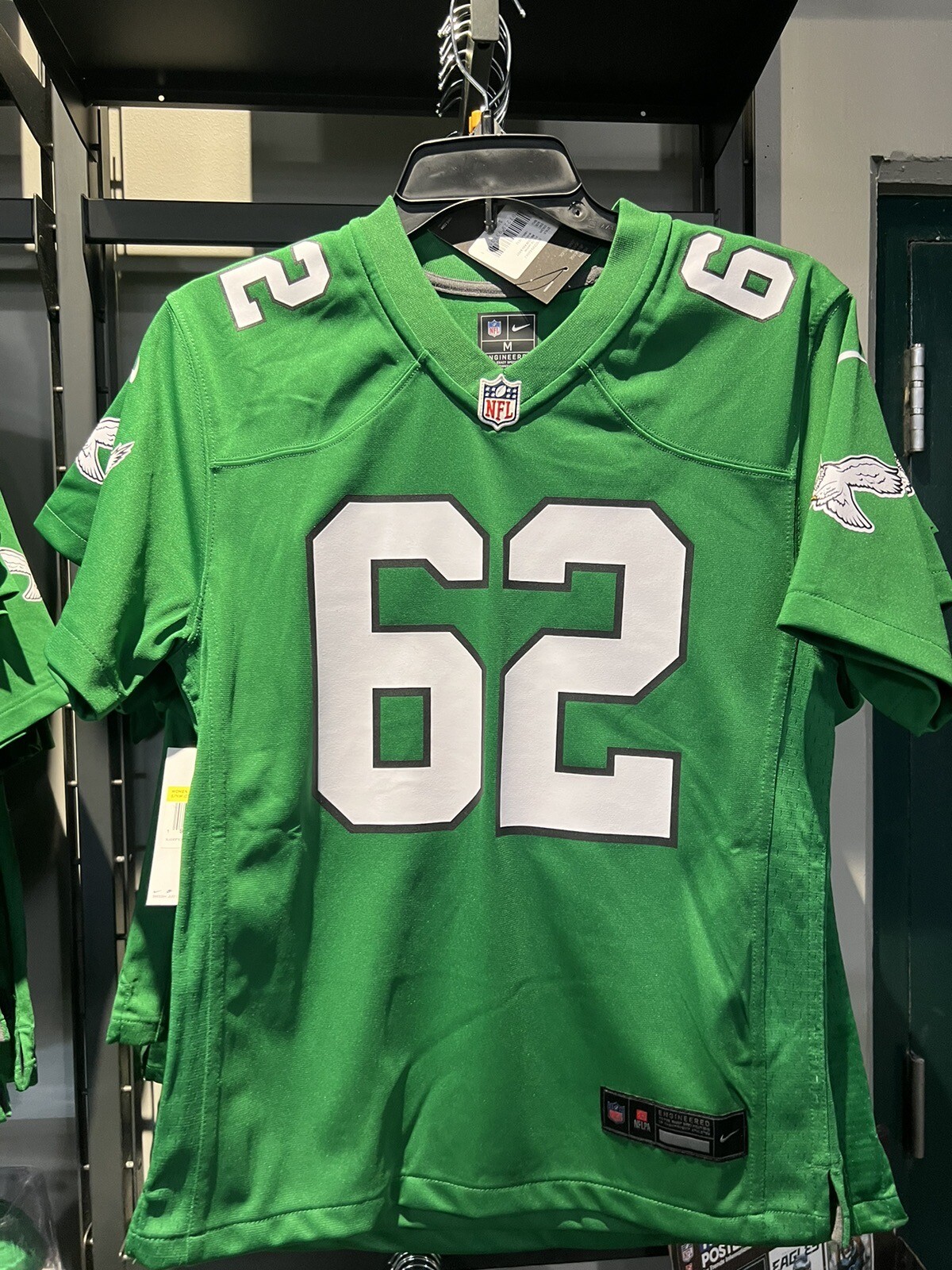 Authentic Nike Jason Kelce YOUTH Kelly Green Philadelphia Eagles Jersey ...