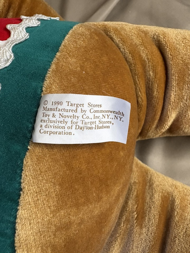 VTG 1990 Target Xmas Gingerbread Family Of 3 Stuffed Plush Dolls (2)19 ...