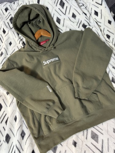 Supreme FW25 Box Logo Hooded Sweatshirt Olive MEDIUM SHIPS TODAY | eBay