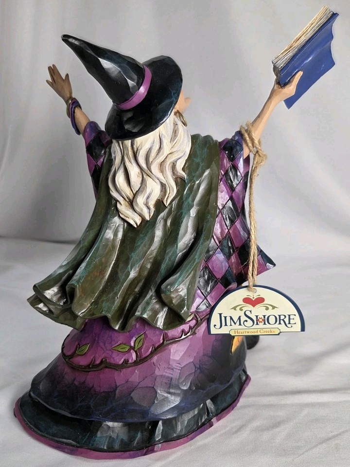 Jim Shore Something Wicked Halloween Evil Witch Figurine 4034434 Flames ...