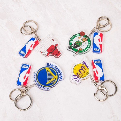nba keychain Lakers 76ers Bulls Clippers basketball team logo Acrylic ...