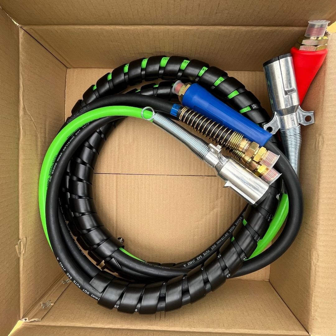 3in1 AIRHOSE and POWER Assy kit 12' Long NEW for Semi Truck Tractor and ...