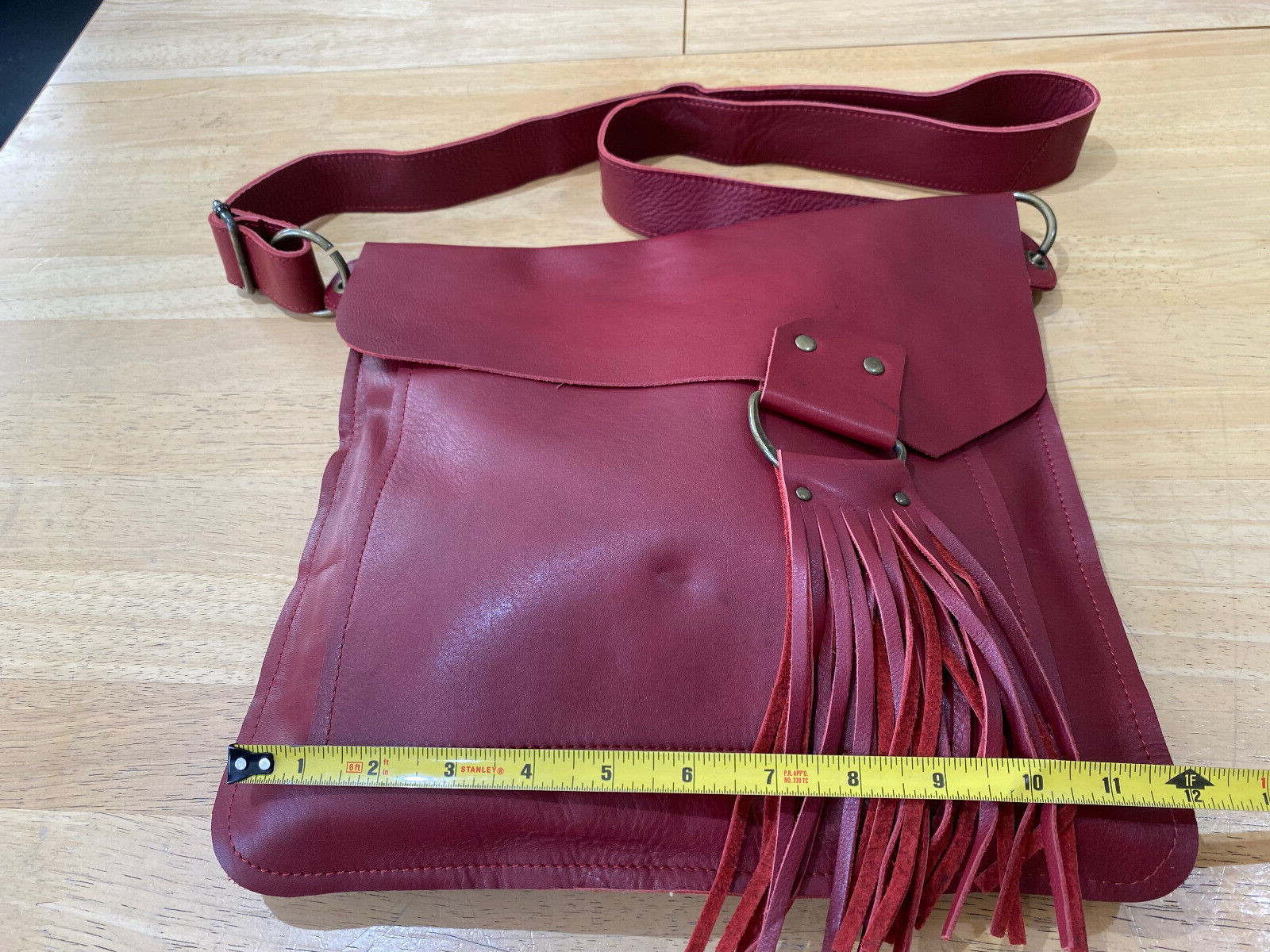 LISA LEONARD Deep Ruby Red Leather Cross-body Handba… - Gem