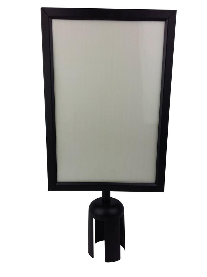 A4 Vertical Sign Frame for Retractable Stanchions Black Safety Signs ...