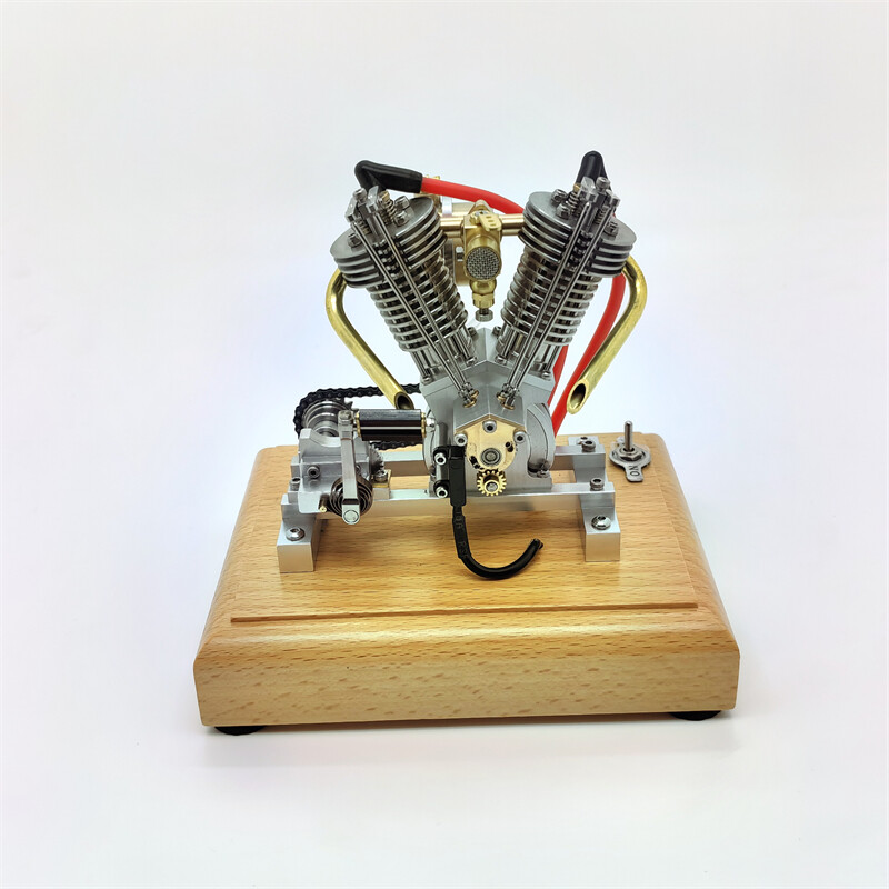 ENGINEDIY H08 Hoglet OHV V-Twin 4-Stroke Gasoline Motorcycle Engine ...