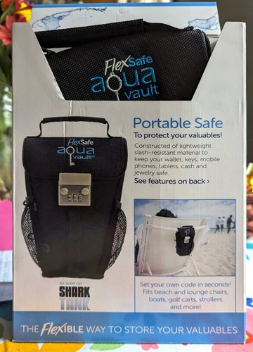 AquaVault FlexSafe Anti-Theft Portable Travel Safe Combination Lock ...