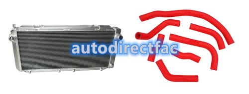 Aluminum Radiator+RED Hose kit For Toyota MR2 SW20 3SGTE Manual 1990 ...