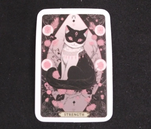 Strength Cute Cat Tarot Card Sticker 2" x 1.25" | eBay