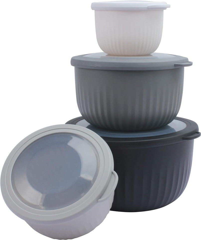 COOK with COLOR Prep Bowls with Lids- 8 Piece Nesting Plastic Small ...