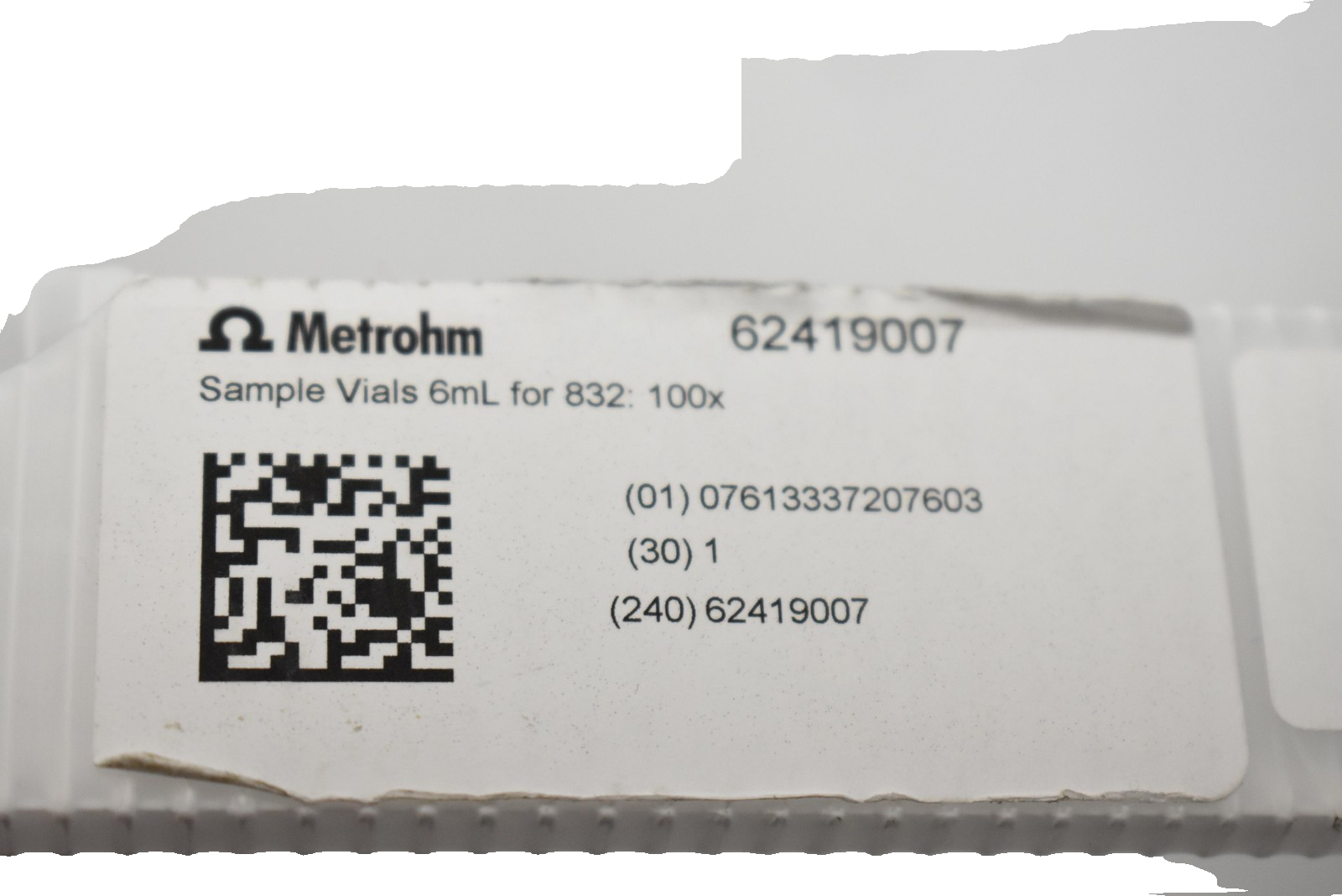 Metrohm Sample Vials 6mL for 832 Clean Pack 100x Glass 38.25x21.75mm ...