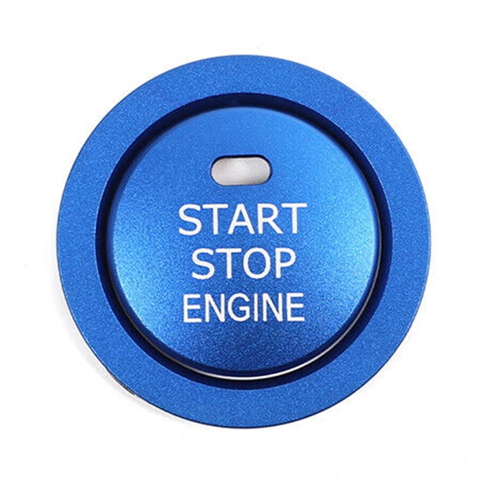 Blue Aluminum Engine Start Stop Button Overlay Cover Fits 08-13 ...