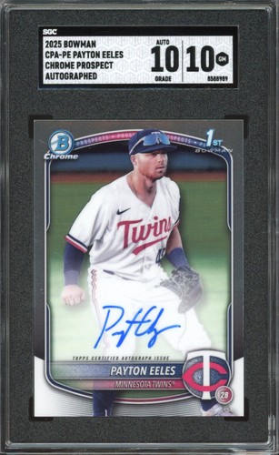 2025 Bowman Chrome CPA-PE Payton Eeles Auto RC Twins SGC 10 Auto 10 | eBay