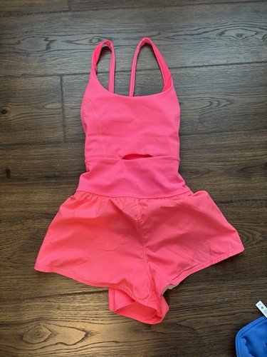 Free People Movement Women Sz S Hot Pink Righteous Runsie Romper $98 | eBay