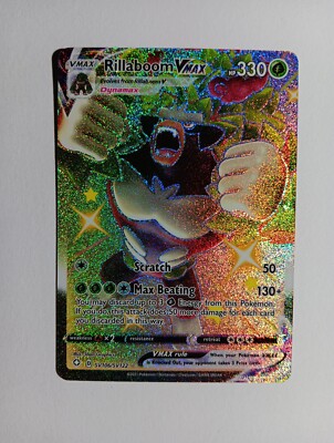 Pokémon TCG Rillaboom VMAX Shining Fates SV106/SV122 Shiny Holo Rare ...