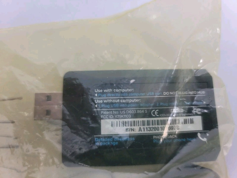 MagicJack Portable VoIP USB Adapter to Phone & Ethernet Jack | eBay