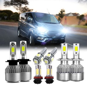 For Ford Custom Headlight Transit 8pcs Xenon White LED 100w Fog Side ...