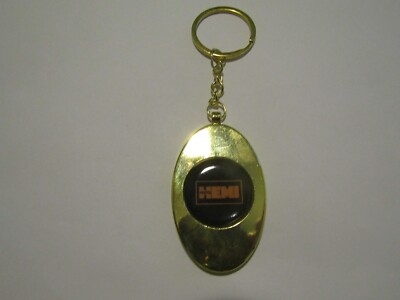 DODGE CHARGER CHALLENGER CORONET CHRYSLER 426 HEMI LOGO KEYCHAIN GOLD ...