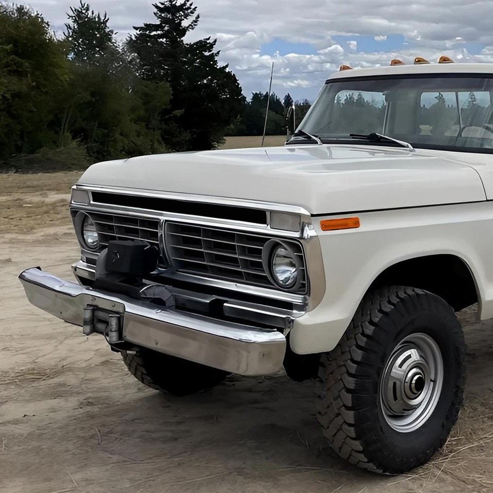 LED Front & Rear Side Marker Lights Housings For 73-79 Ford F100 F150 ...