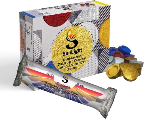 Sunlight Colors Charcoal Tablets for Incense Quick Light Charcoal ...