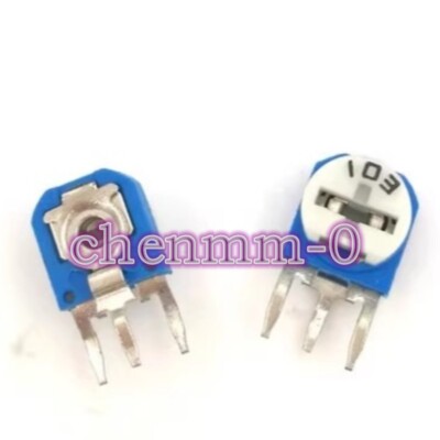50PCS Vertical blue-white adjustable potentiometer 5K #YT | eBay