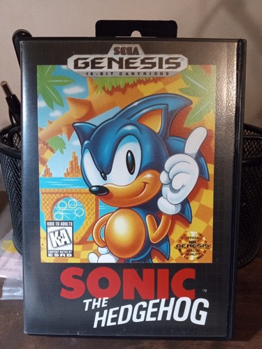 Sonic The Hedgehog Sega Genesis ESRB Barcode Variant 1996 CIB w/insert ...