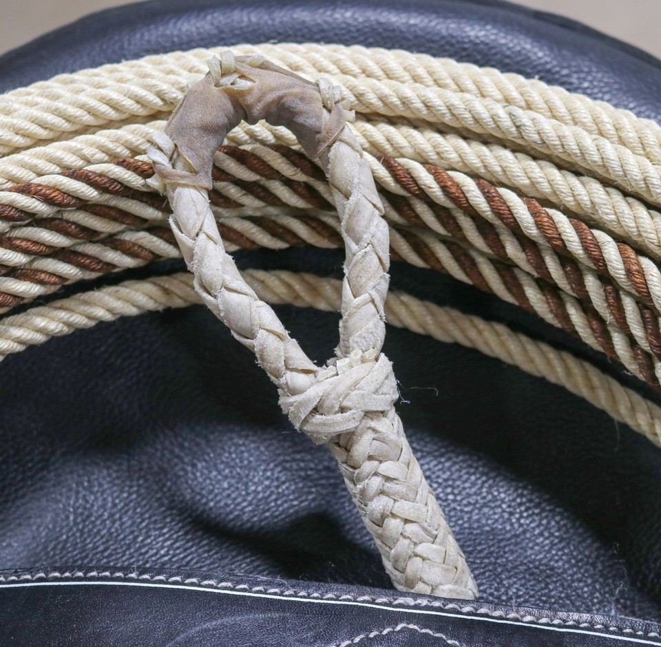 Charro Natural Rawhide Rope Soga Lariat Hondilla | eBay