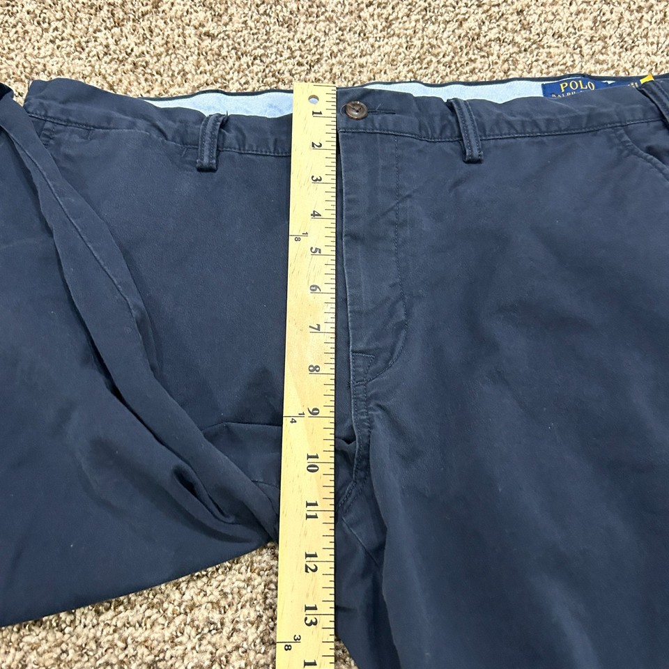 Polo Ralph Lauren Chino Pants Men's 38x30 Navy Blue Stretch Straight Fit Preppy | eBay