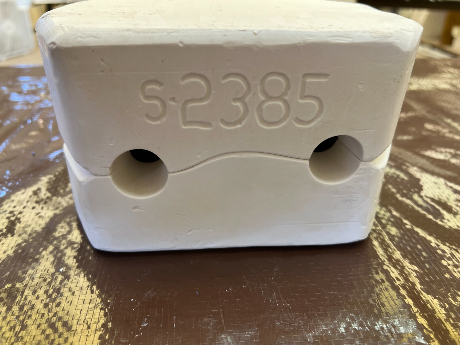 VINTAGE SCIOTO CERAMIC MOLD #S-2385 ROLY POLY BOY & GIRL RABBIT 3 1/2"T ...