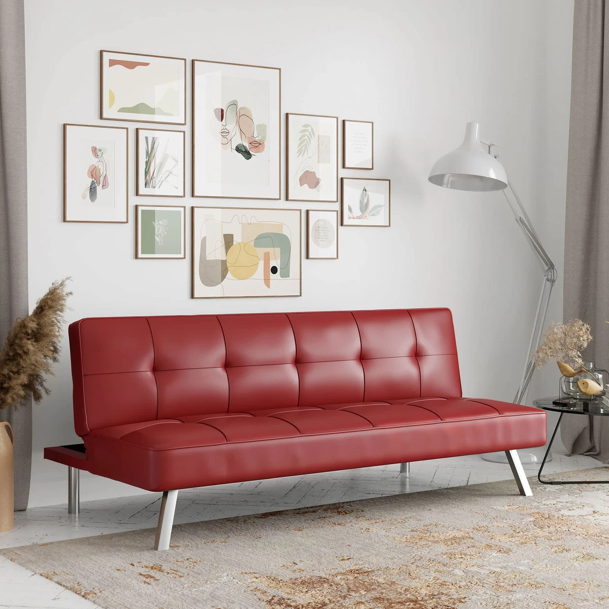 Red Futon Sofa Bed | Baci Living Room