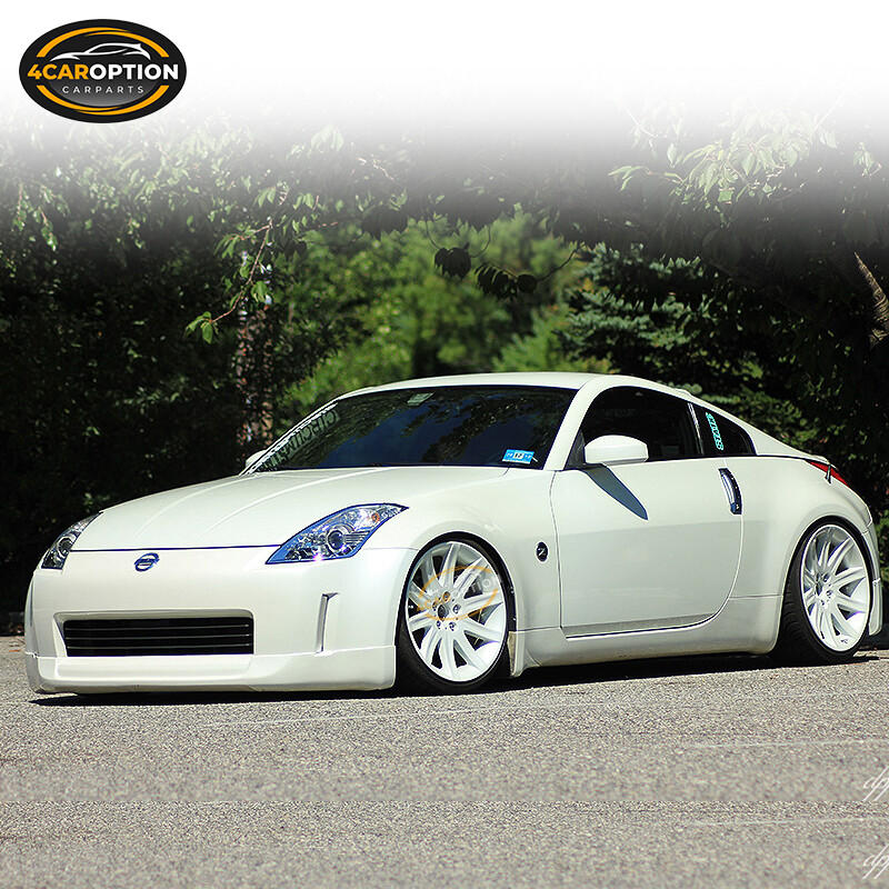 White 350z Slammed