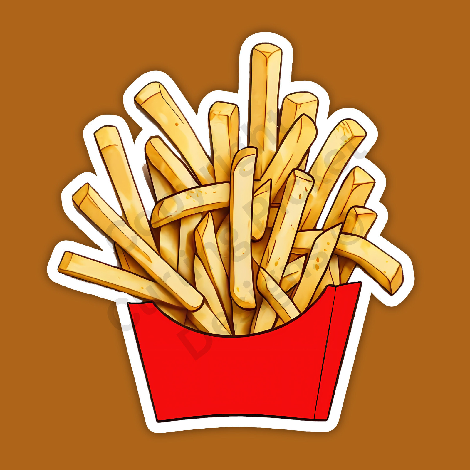 French Fries Red Holder Spud Potato Fast Food 3" Vinyl Sticker Decal | eBay