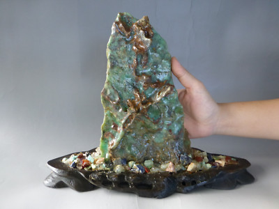 Natural Australian Green Jade Gemstone Rock Opaque Chrysoprase Rough ...