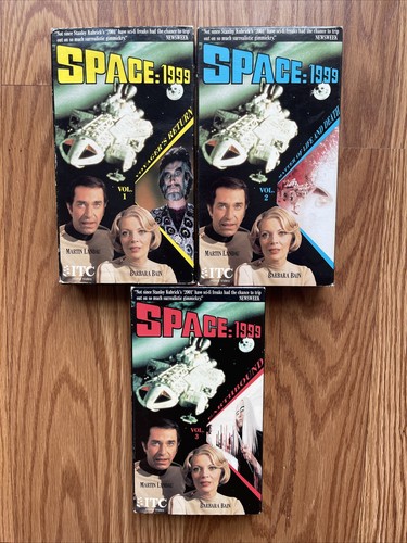 LOT 3 Space : 1999 VHS Tapes Vintage Sci Fi Barbara Bain Martin Landau ...