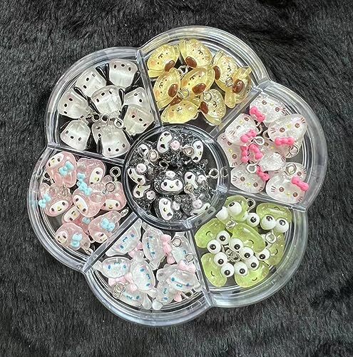 AJP 35PCS Mini Pendant Charms Colorful Cartoon Resin Charms Jewelry ...