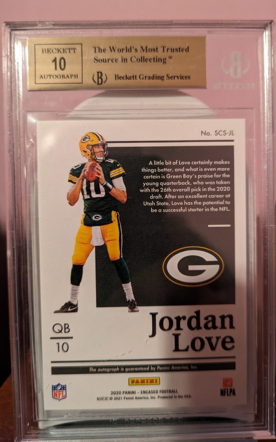 2020 Panini Encased Jordan Love Auto RC BGS 9.5 10 Autograph Rookie ...