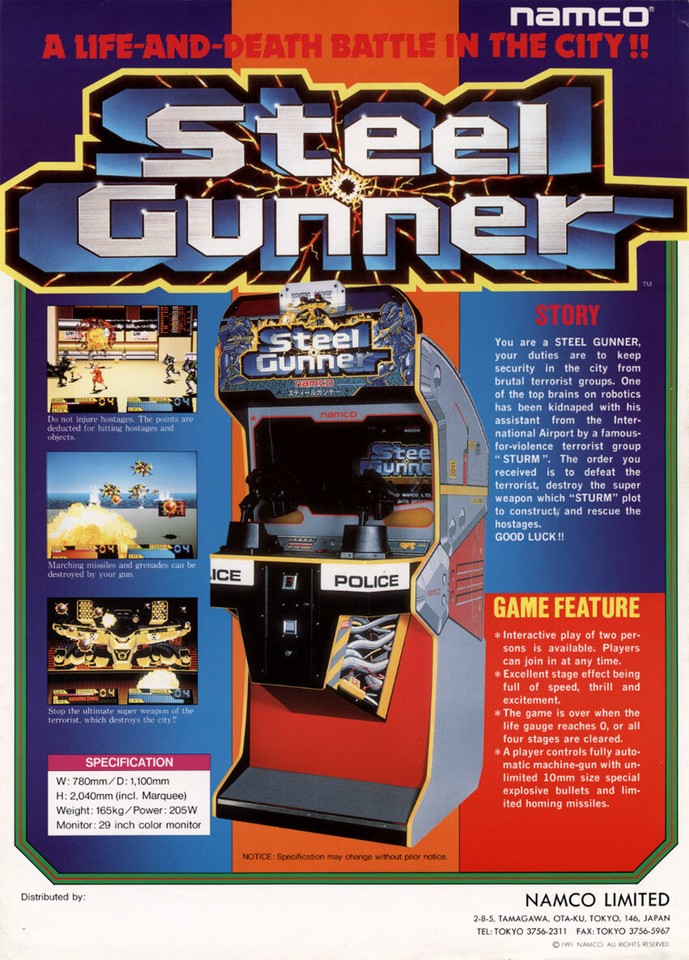 Steel Gunner Stand Up Video Arcade Game | eBay